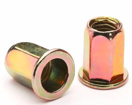 Rivet nut hex shank yellow zinc - Haiyanbolt.com