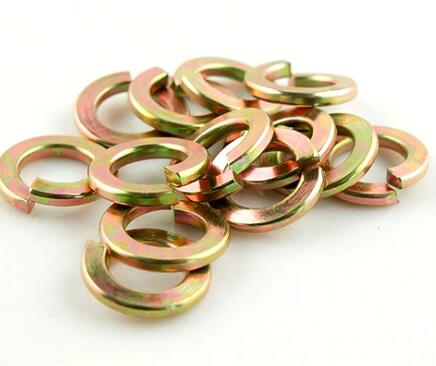 Yellow zinc plated spring washer - Haiyanbolt.com