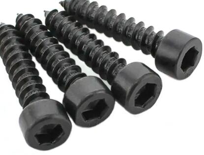 Black oxide hex socket wood screw carbon steel - Haiyanbolt.com