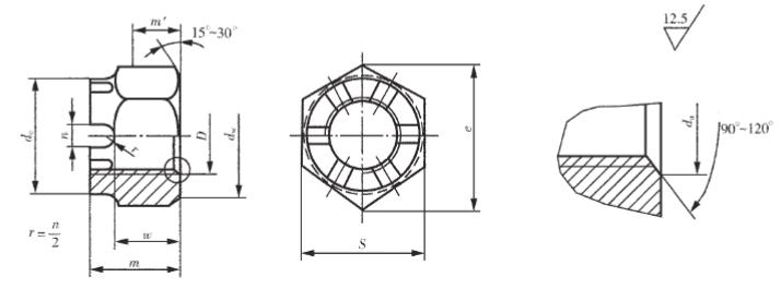 Carbon steel slotted castle nut zinc plated - Haiyanbolt.com
